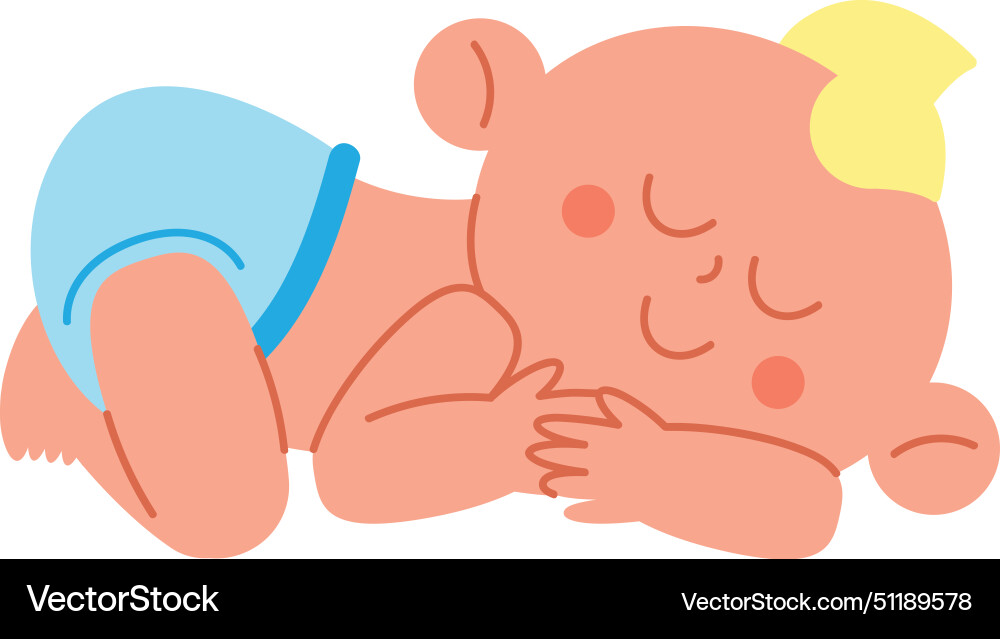 Baby shower sleeping boy Royalty Free Vector Image