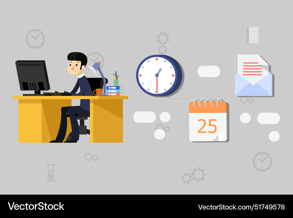 Business partners meeting discuss project Vector Image