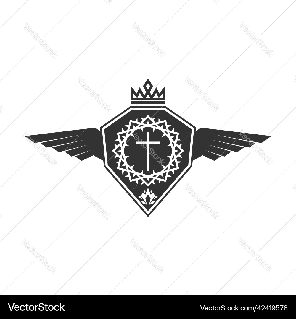 Christian church logo Royalty Free Vector Image