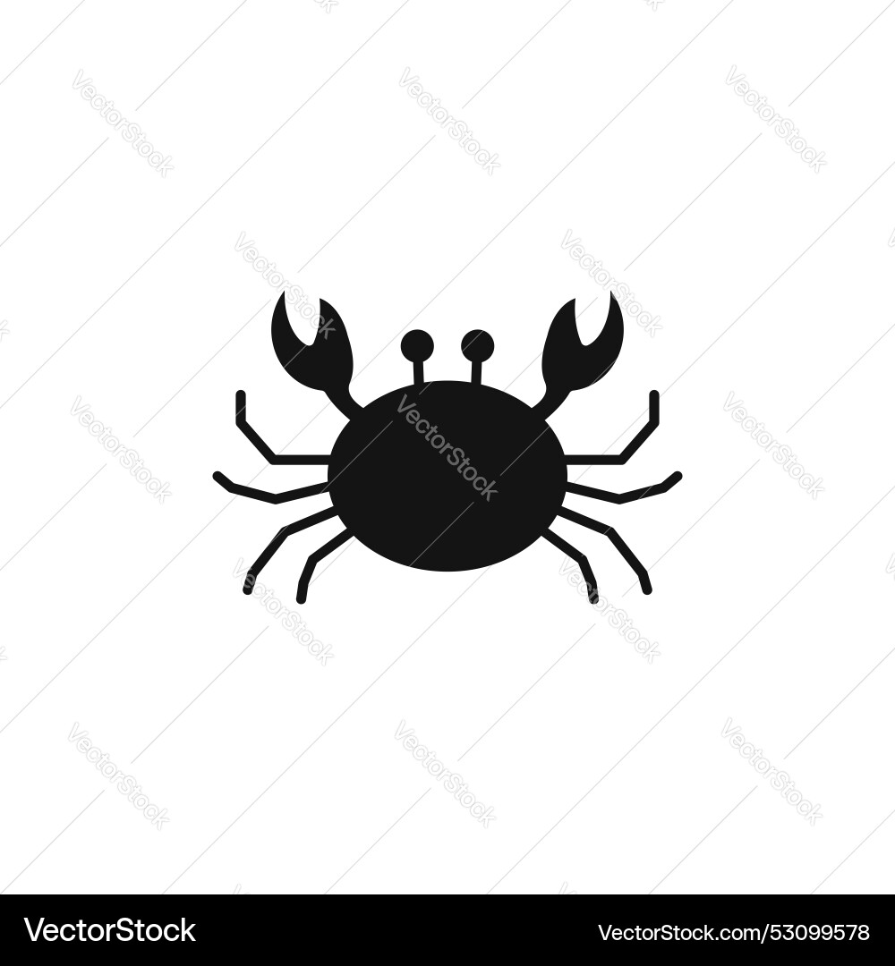 Crab icon isolated on white background Royalty Free Vector