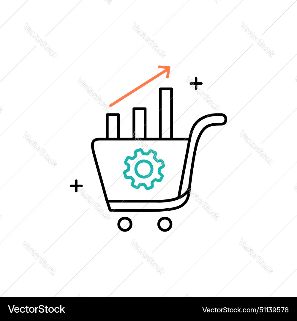 Demand forecasting and planning icon design Vector Image