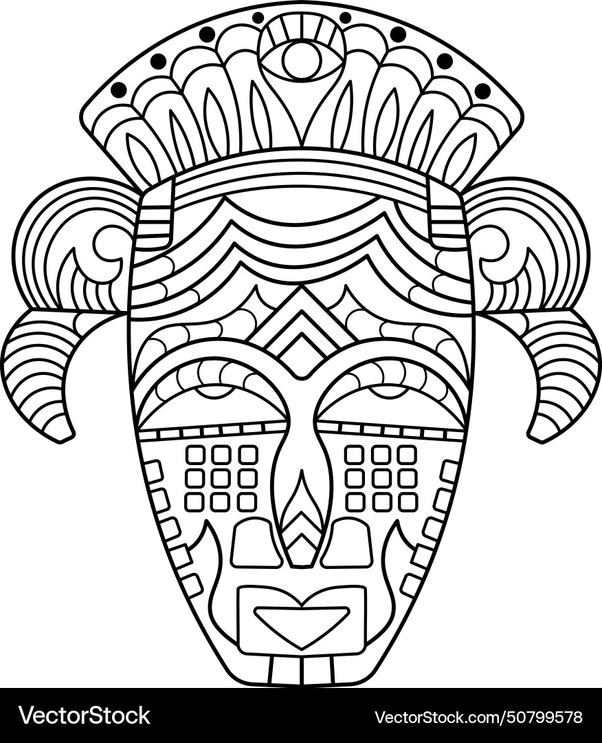 Ethnic tribal mask Royalty Free Vector Image - VectorStock