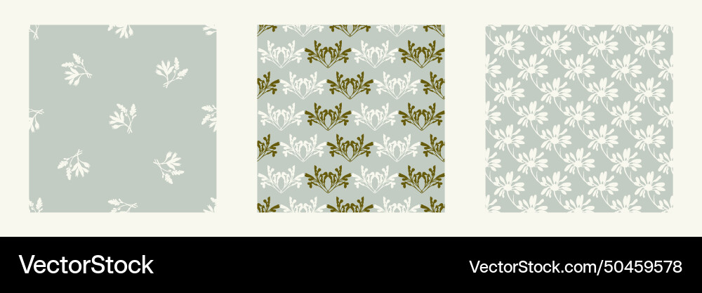 Modern botanical minimal wildflower pattern Vector Image