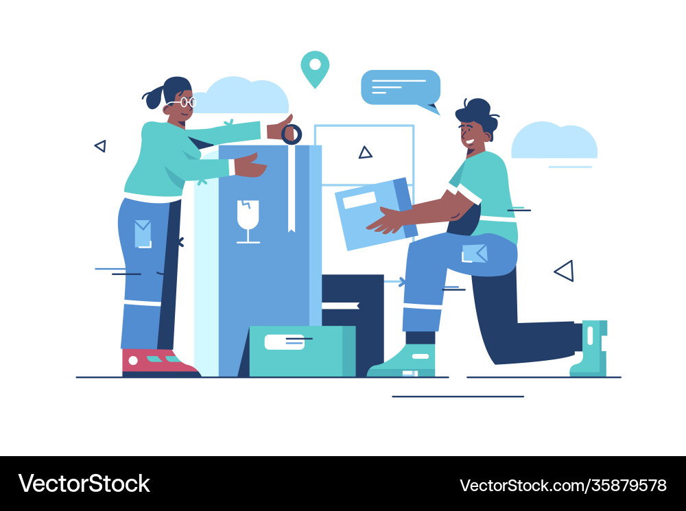 Process product packaging Royalty Free Vector Image