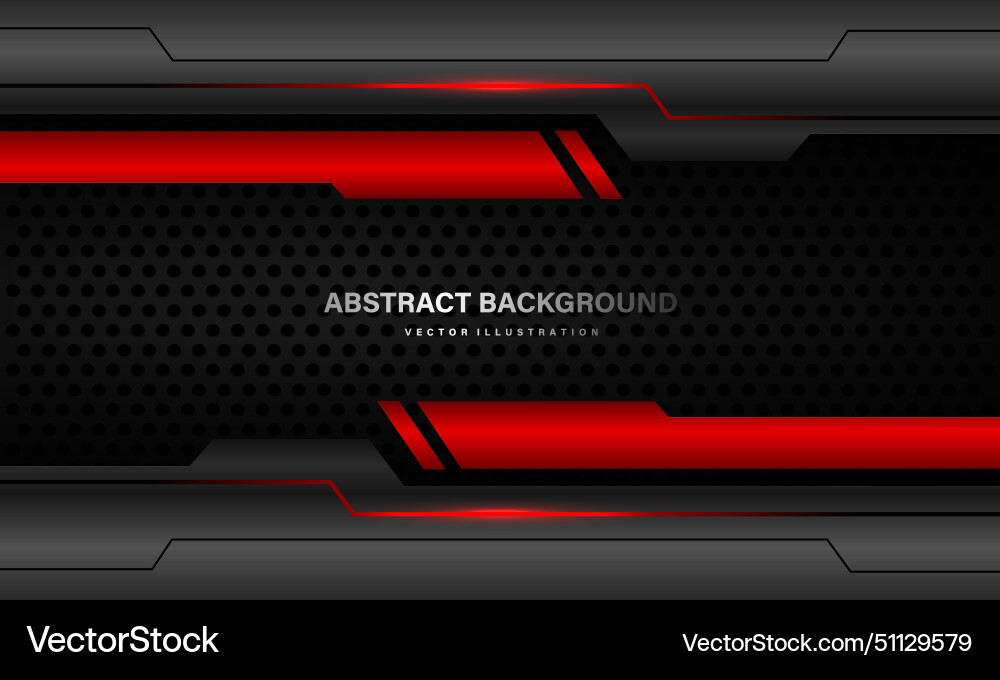 Abstract grey red metallic cyber line circuit Vector Image