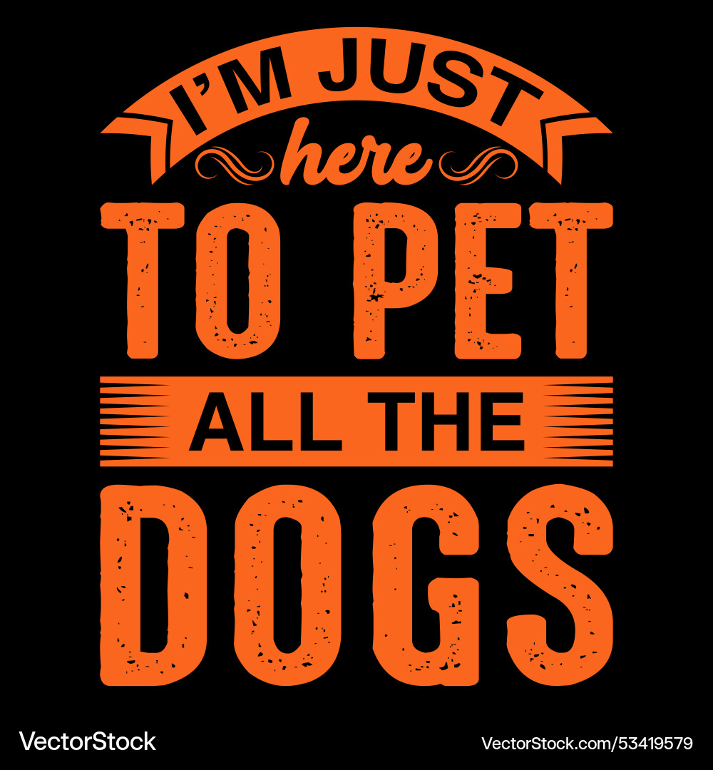 Dog typography t-shirt design Royalty Free Vector Image