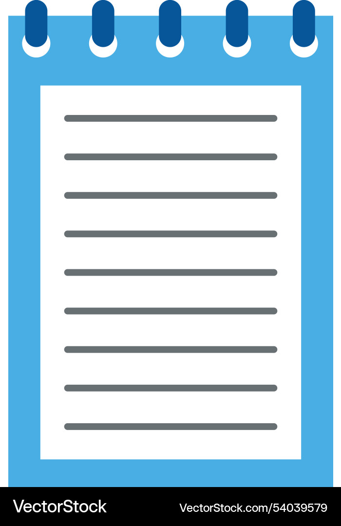 Notepad office supplies Royalty Free Vector Image