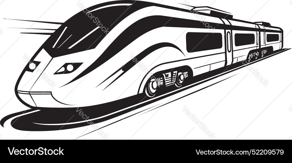 Rapid rail sleek icon design of bullet train Vector Image