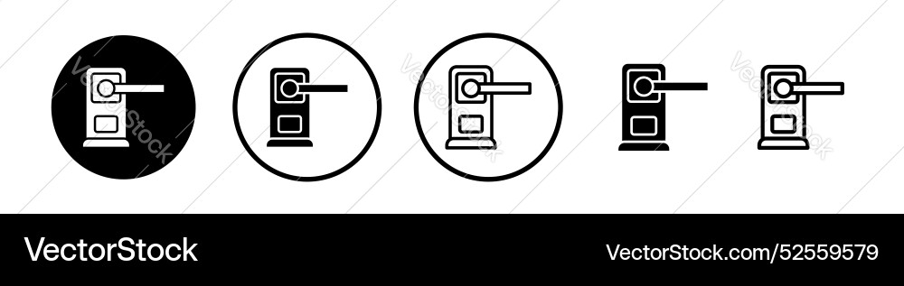 Road toll icon set on white background Royalty Free Vector