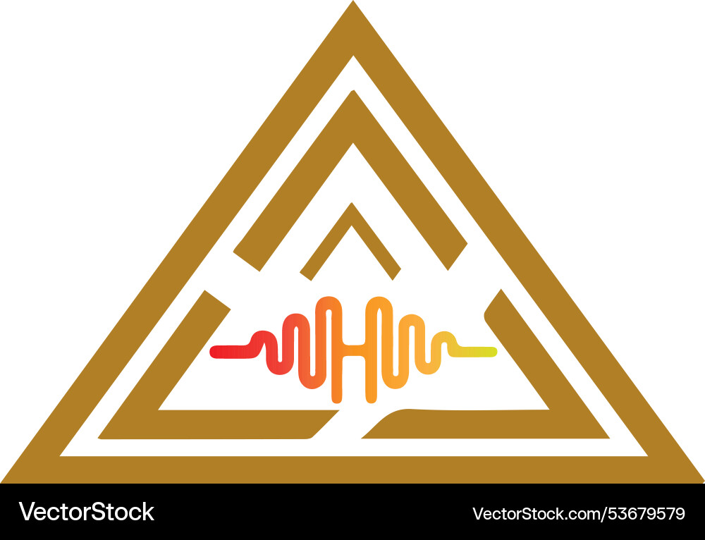 Triangle logo sound tred design Royalty Free Vector Image
