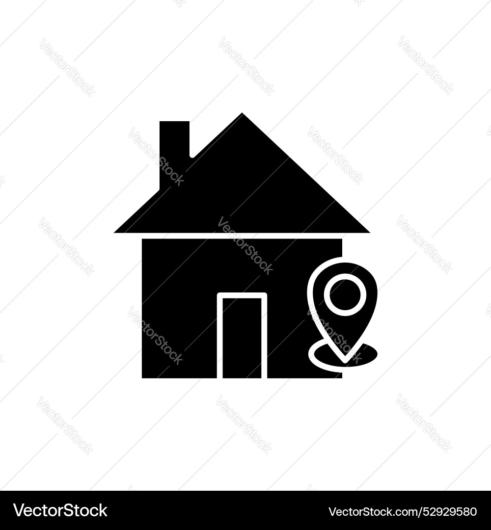 Address icon set home loacation address logo Vector Image