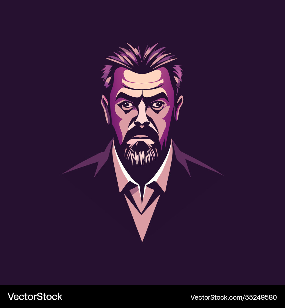 Beard man Royalty Free Vector Image - VectorStock