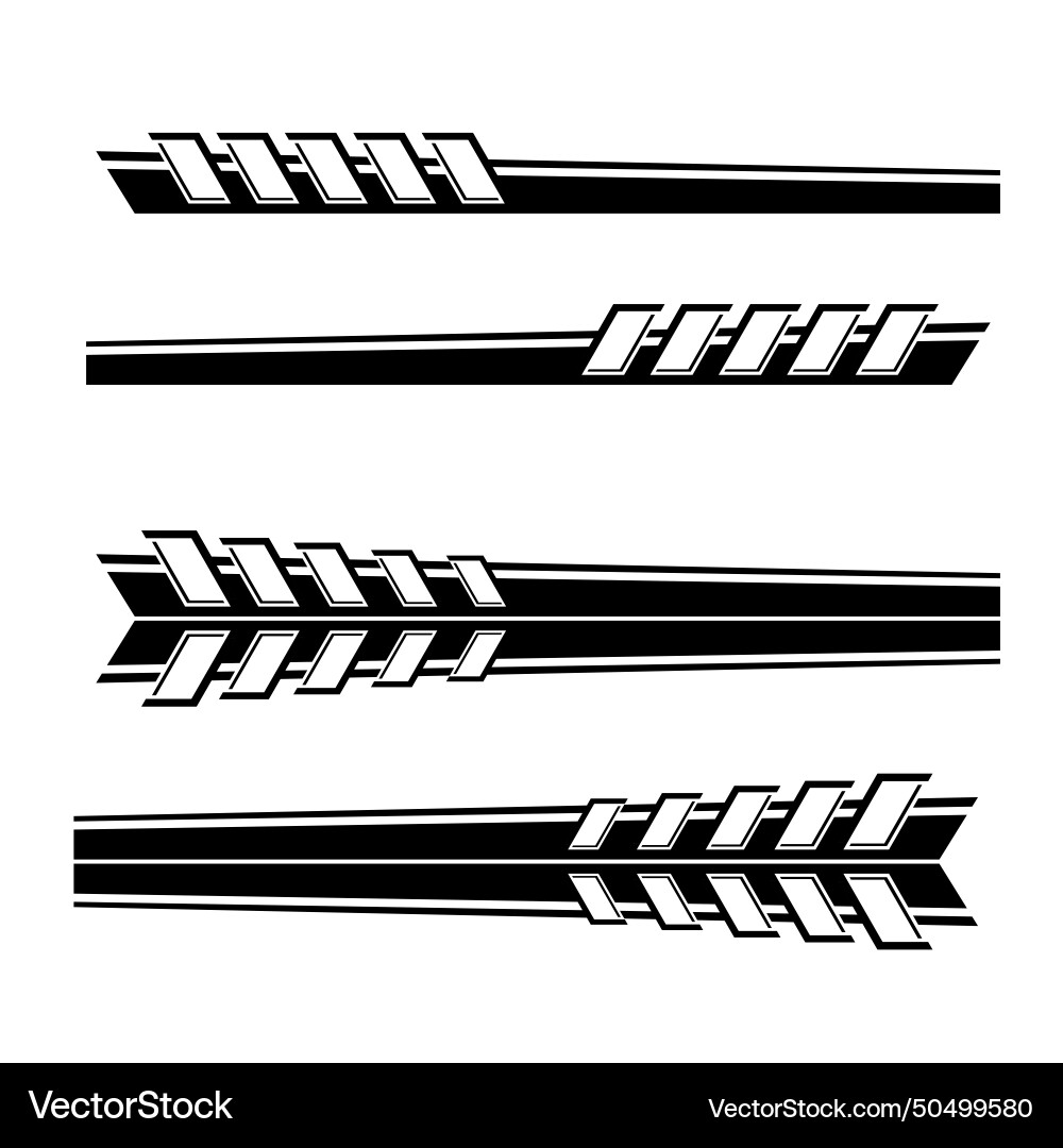 Black car decal set Royalty Free Vector Image - VectorStock