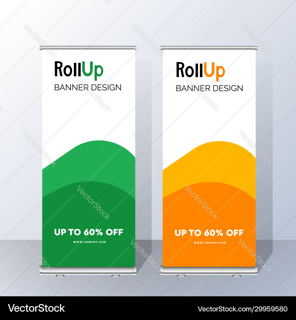 Business roll up presentation and brochure Vector Image