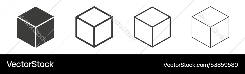 Cube icon set Royalty Free Vector Image - VectorStock