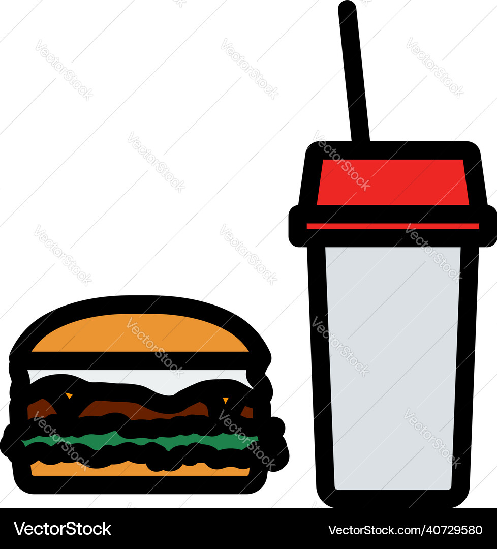 Fast food icon Royalty Free Vector Image - VectorStock