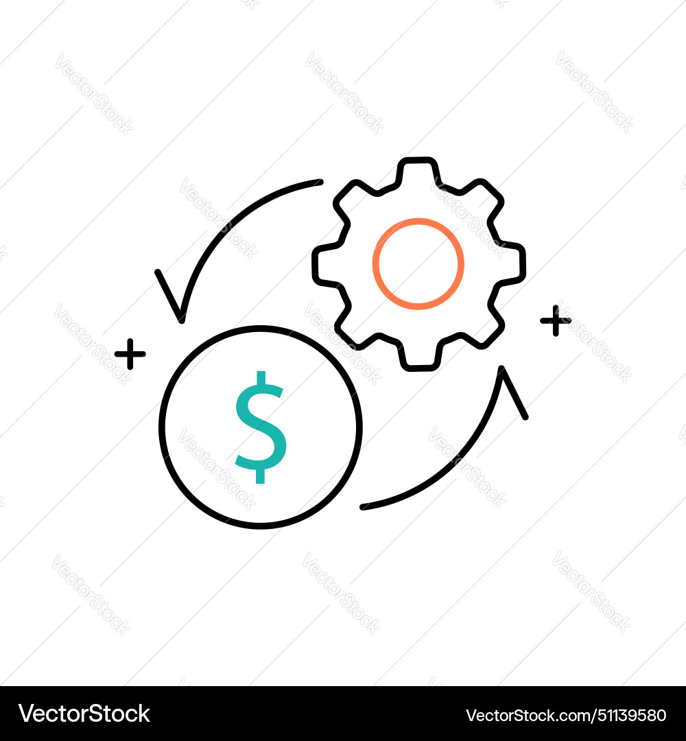 Financial optimization icon design Royalty Free Vector Image