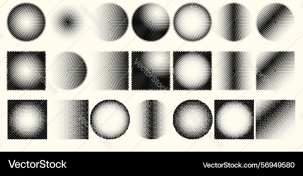 Halftone dot tone grunge effect abstract pattern Vector Image