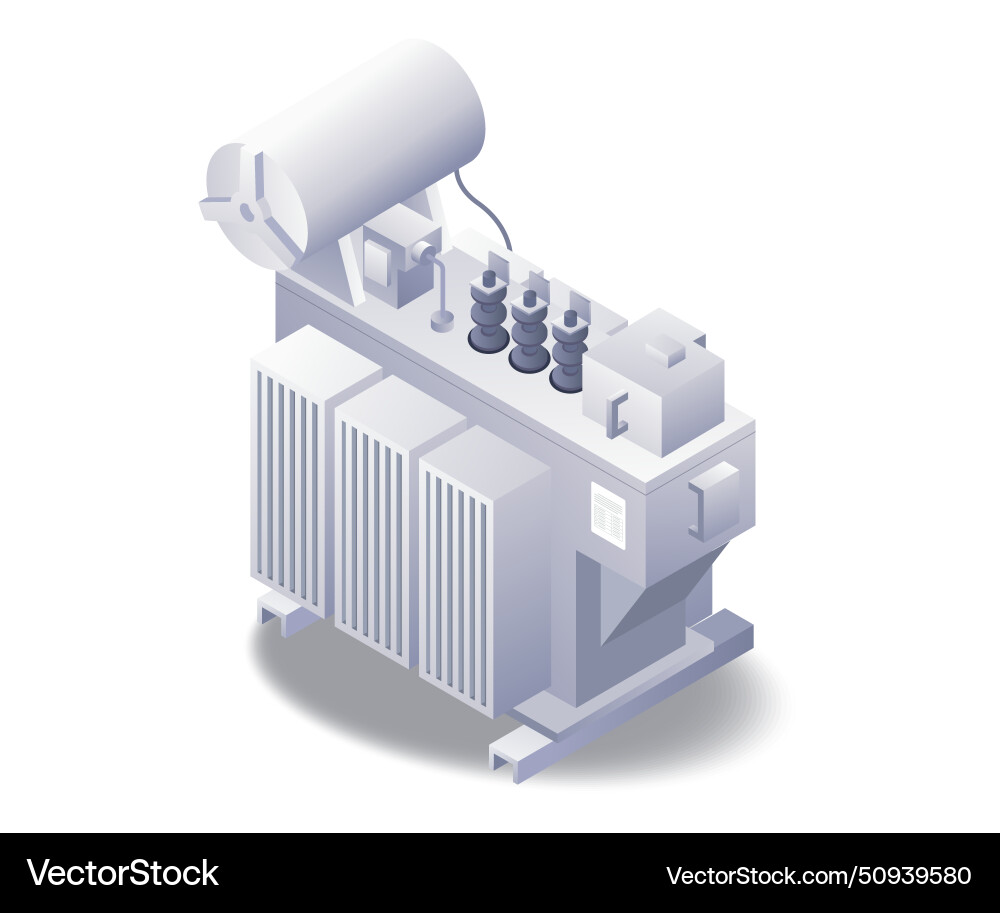 Large transformer electrical distribution Vector Image