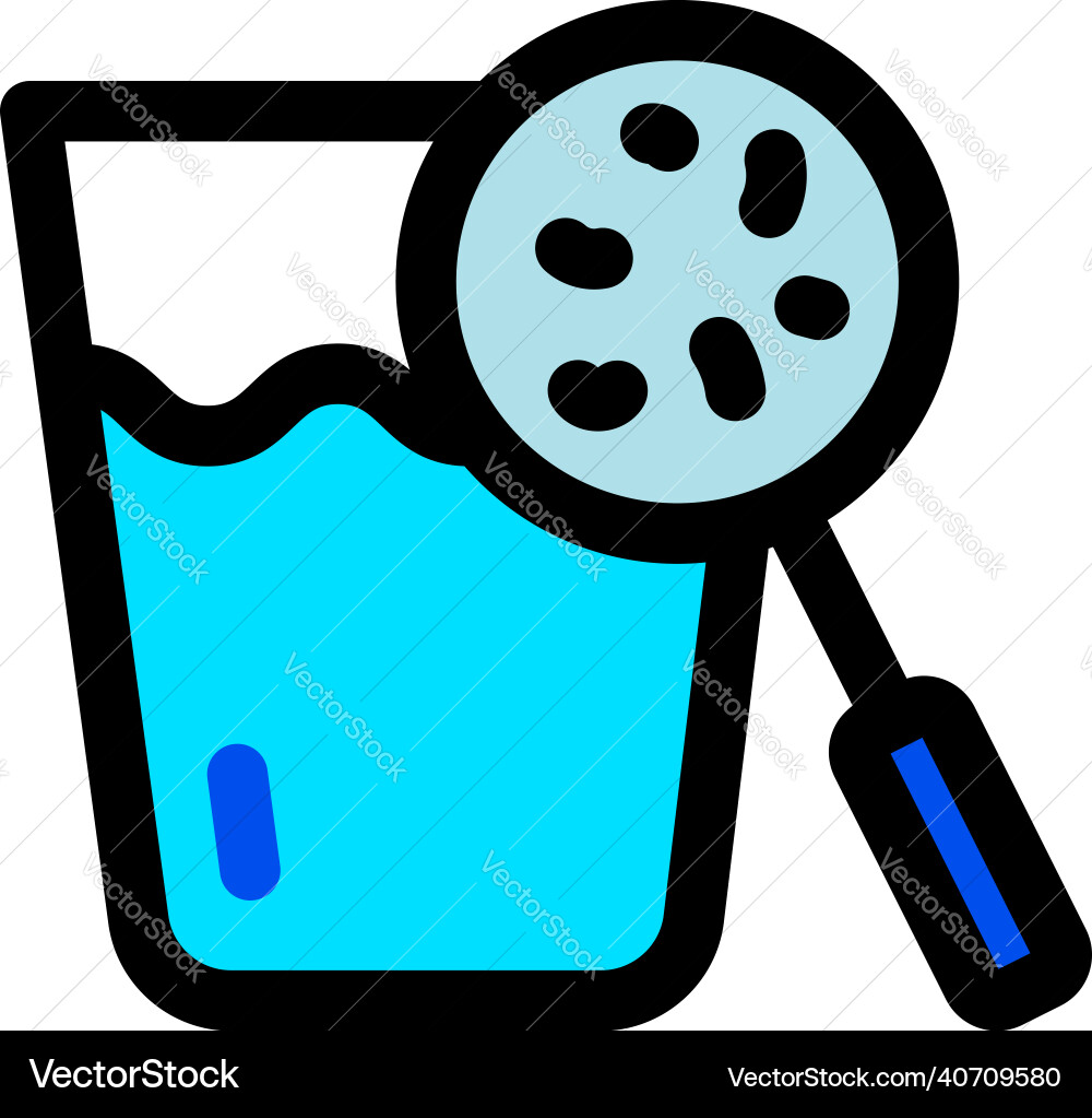 Water Glass Icon - Clear Liquid Royalty Free Vector Image