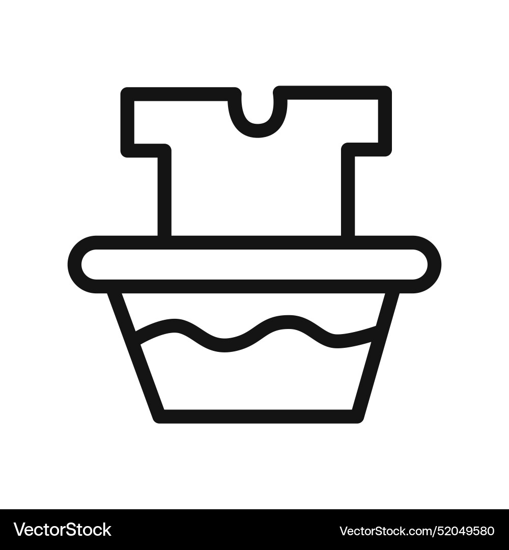 Water soak icon linear graphics sign Royalty Free Vector