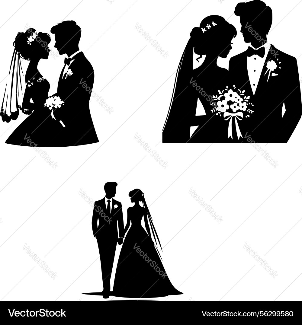 Wedding couple Royalty Free Vector Image - VectorStock