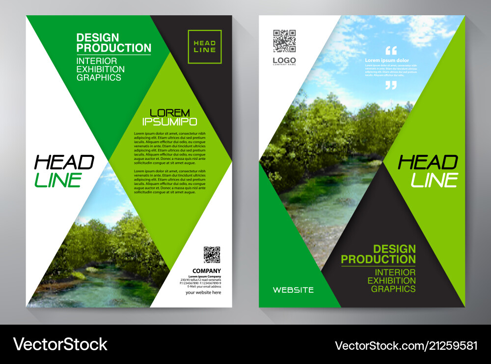 A4 Brochure Template - Business Flyers Royalty Free Vector