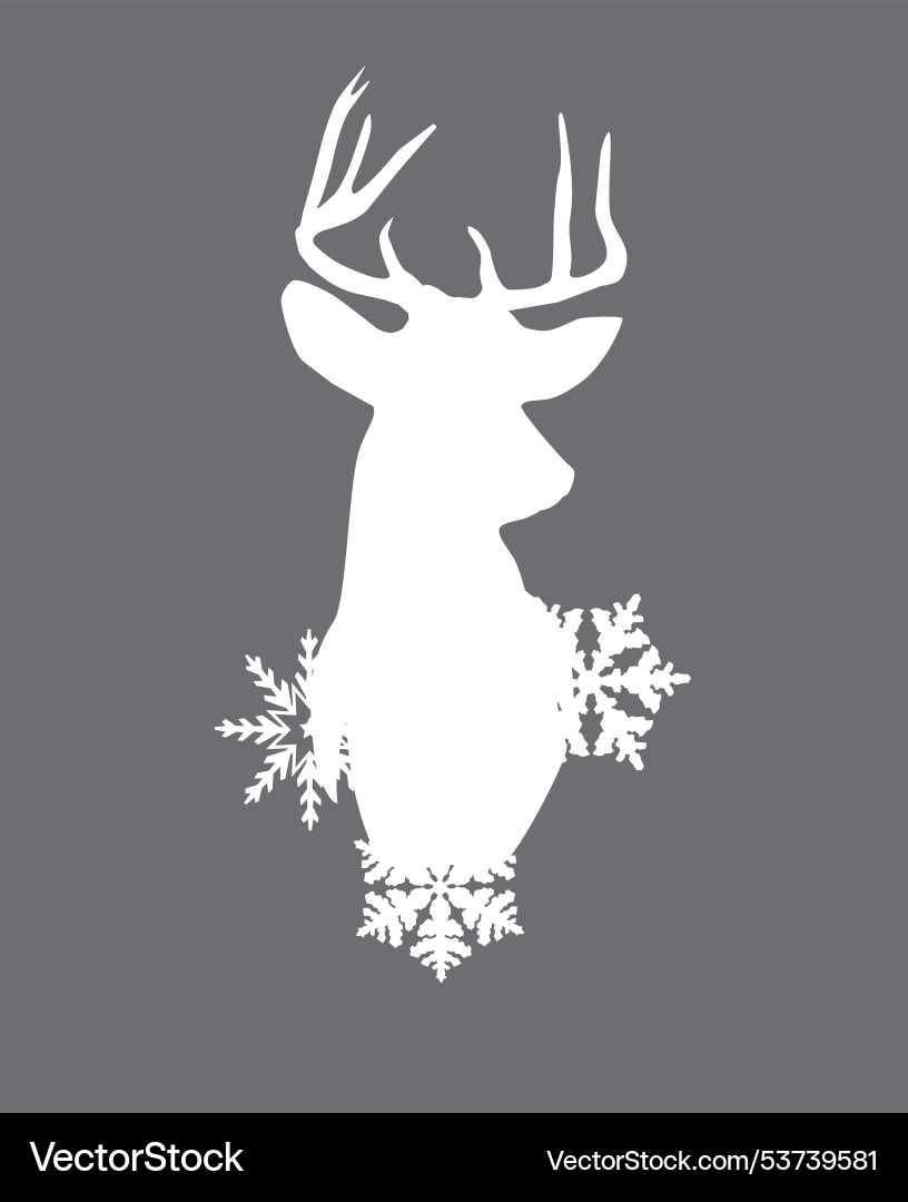 Christmas deer Royalty Free Vector Image - VectorStock