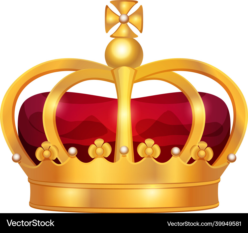 Crown of monarch composition Royalty Free Vector Image