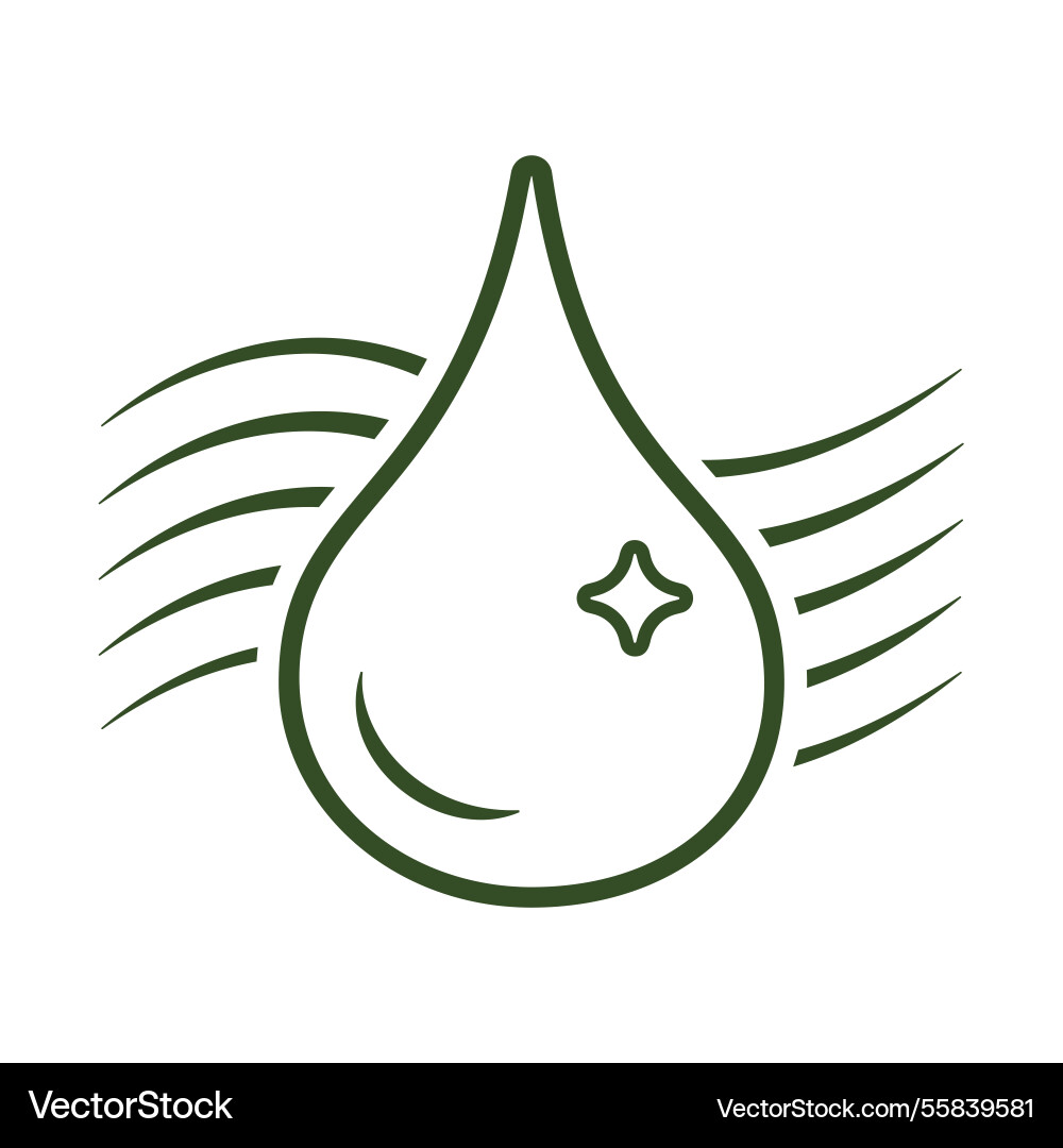 Icon representing deep hydration Royalty Free Vector Image