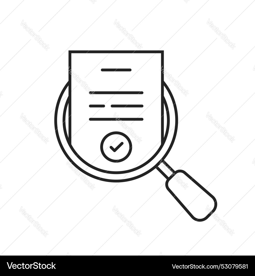 Linear evaluate result icon like assess report Vector Image