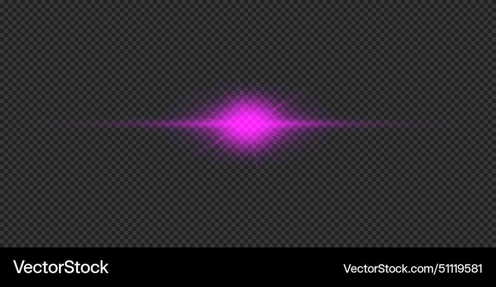 Purple horizontal light effect of lens flares Vector Image