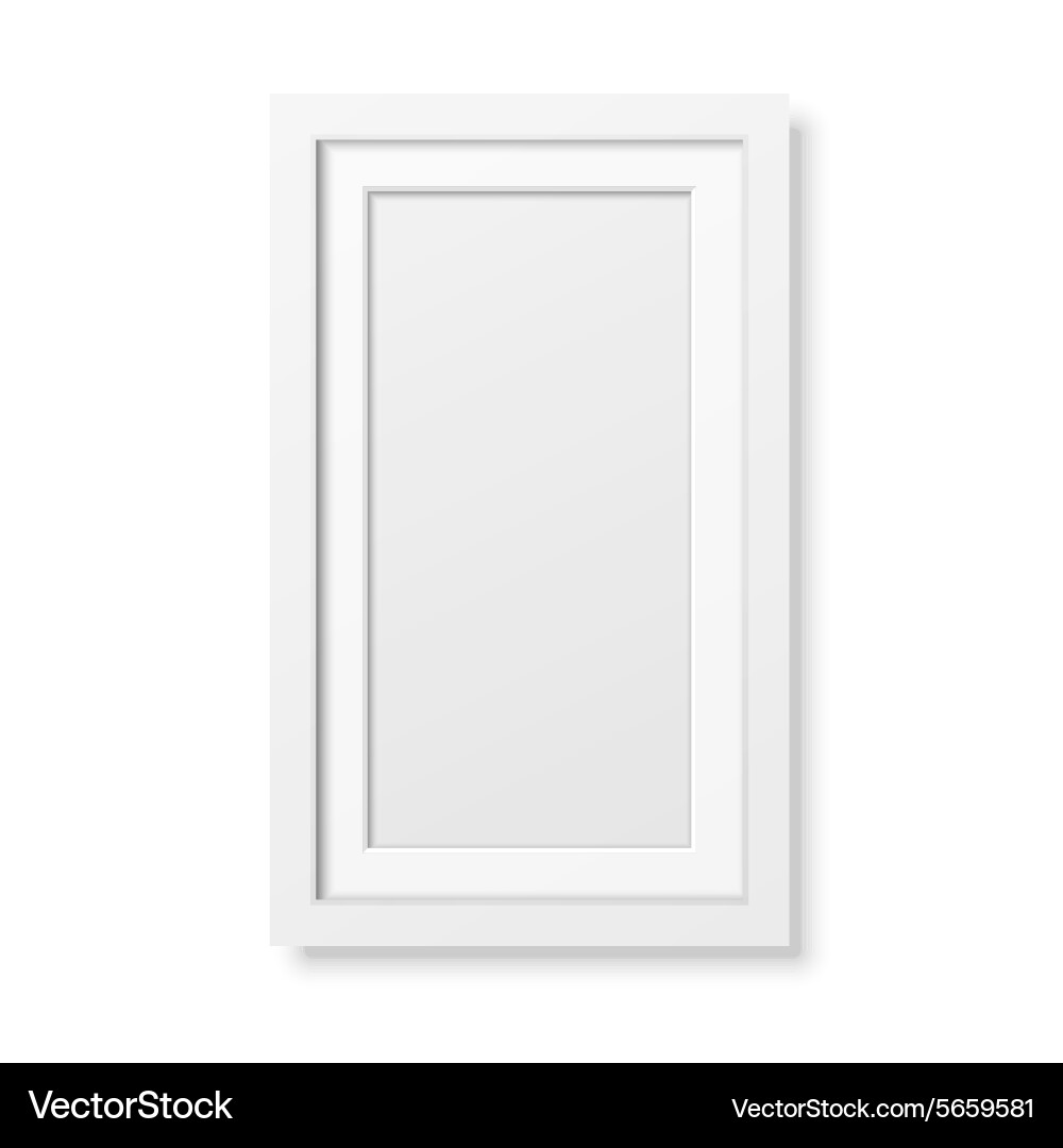 Realistic white frame Royalty Free Vector Image