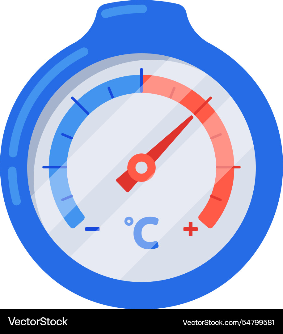 Thermostat temperature measurement tool Royalty Free Vector