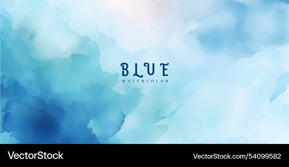 Abstract blue watercolor gradient paint grunge Vector Image
