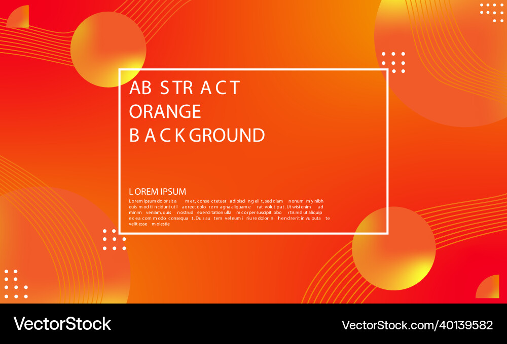 Abstract orange gradient geometric background Vector Image
