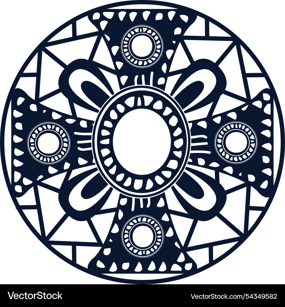 Abstract ornamental design with a cross Royalty Free Vector