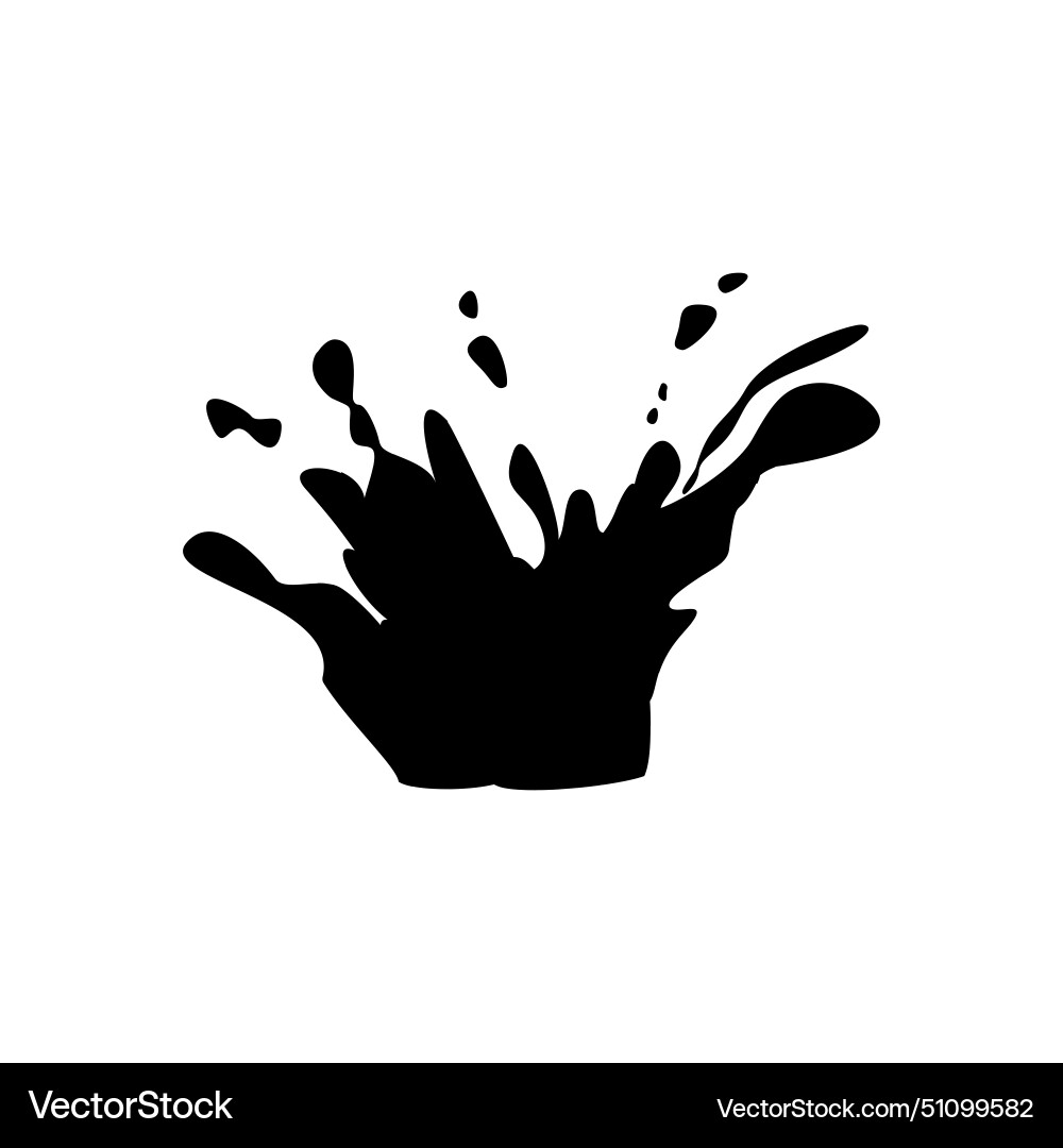 Black water splash Royalty Free Vector Image - VectorStock