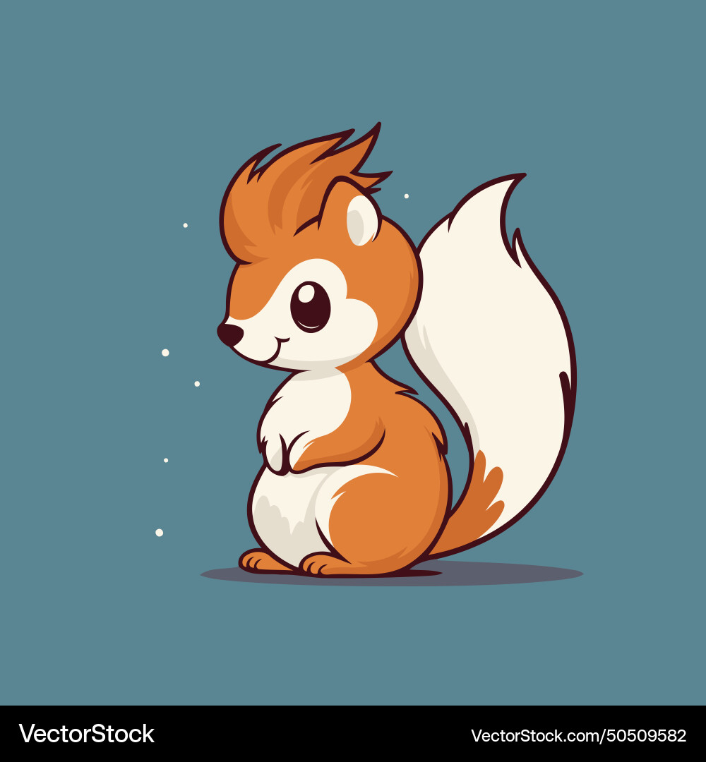 Cute cartoon squirrel Royalty Free Vector Image