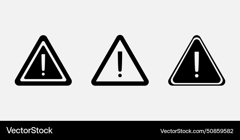 Dreieck Vorsicht und Warnsymbol-Set Lizenzfreier Vektor