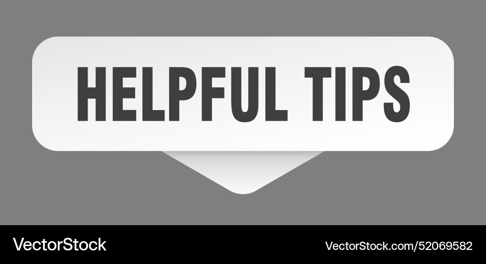 Helpful tips sticker sign isolated Royalty Free Vector Image