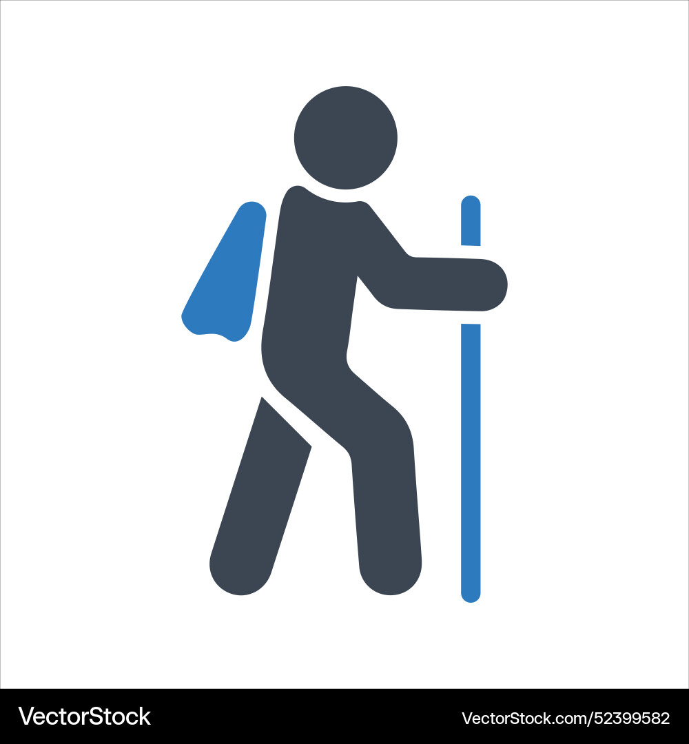 Hiking icon Royalty Free Vector Image - VectorStock