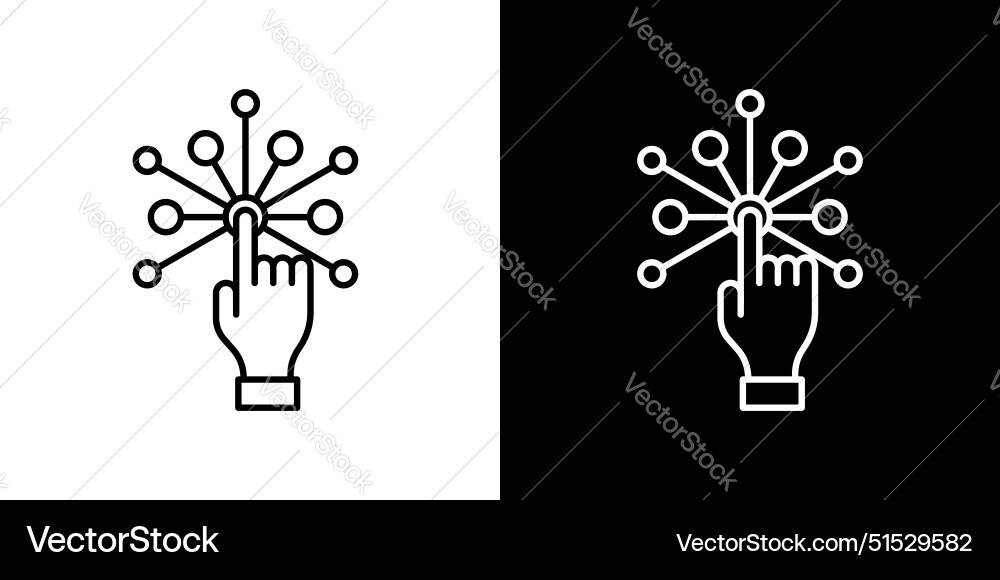 Interactive icon set choice variety symbol touch Vector Image