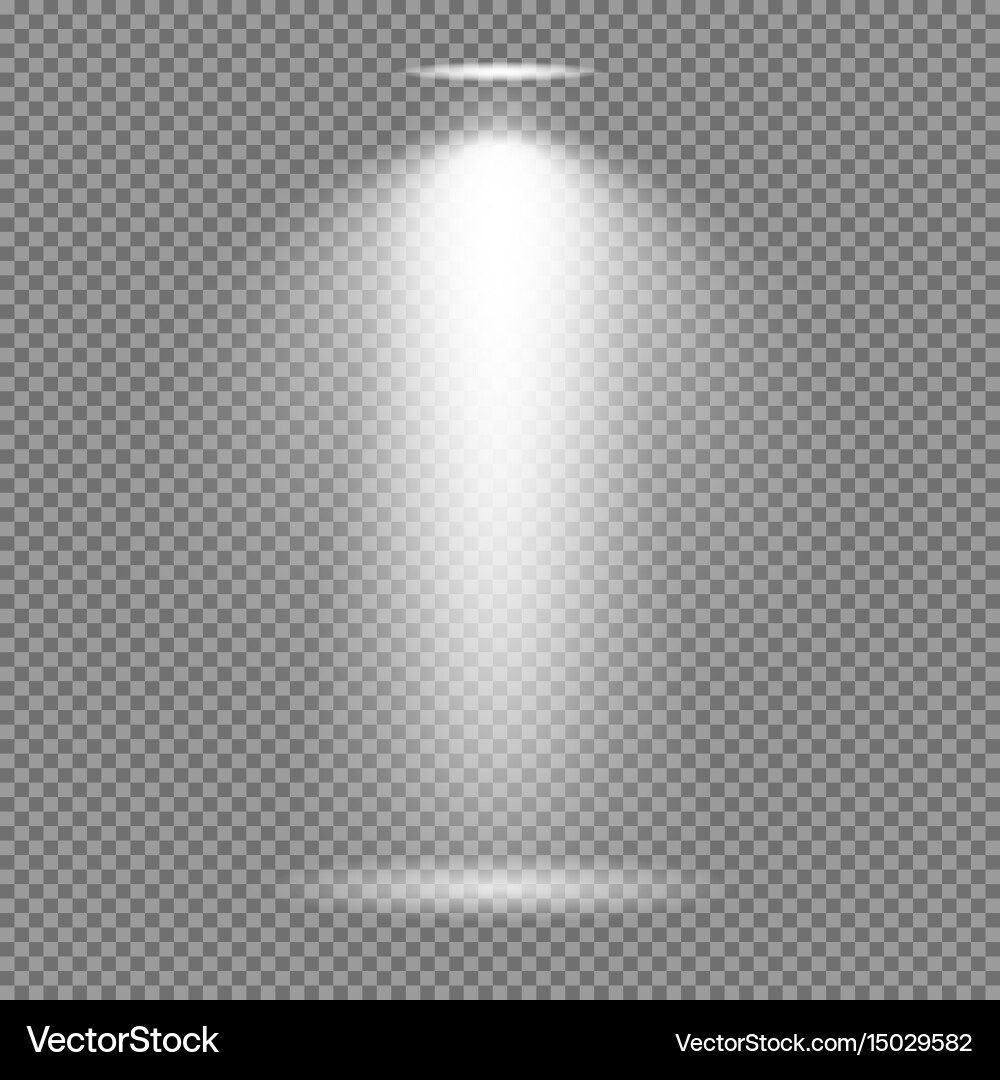 Light effect on transparent background bright Vector Image