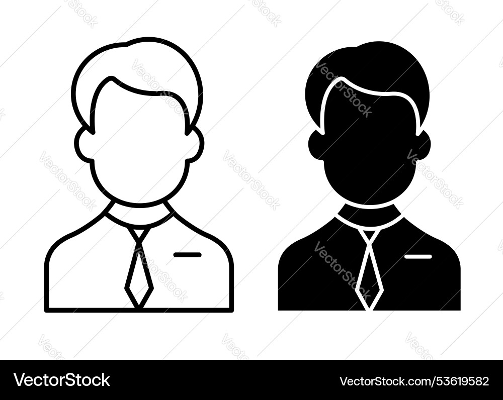 Manager icon set expert account advisor symbol Vector Image