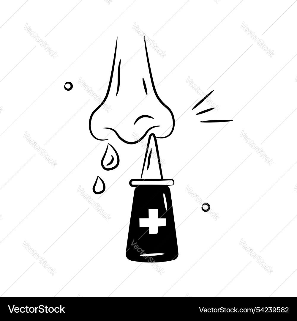 Nasal drops Royalty Free Vector Image - VectorStock