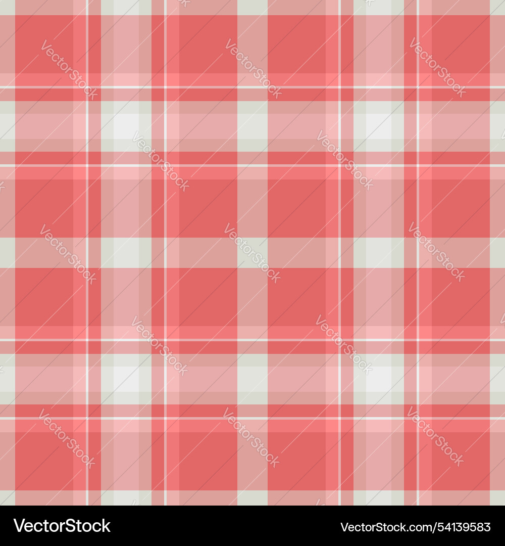 70s plaid fabric check red textile pattern Vector Image
