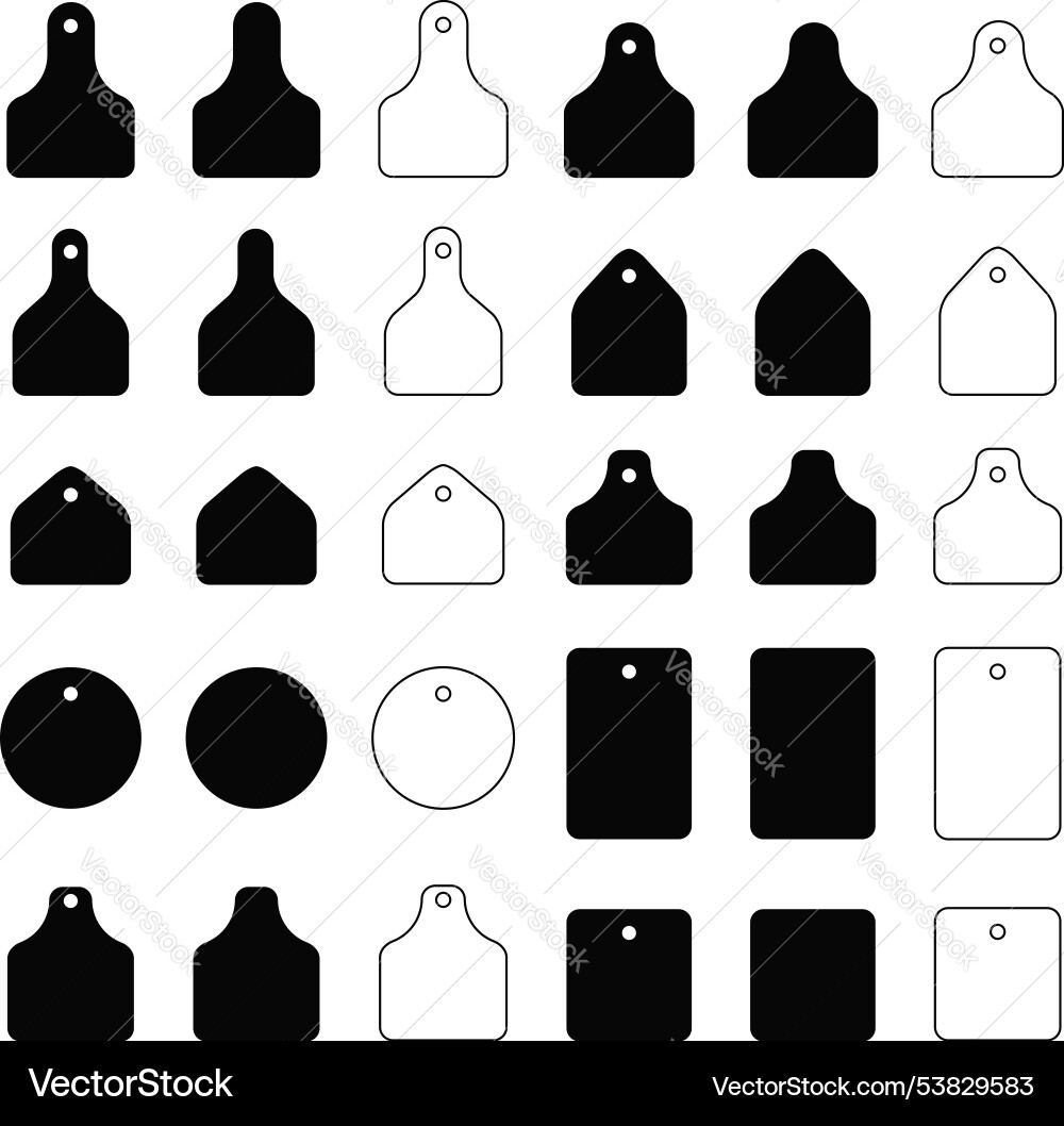 Cattle Tag Vector Images (over 400)