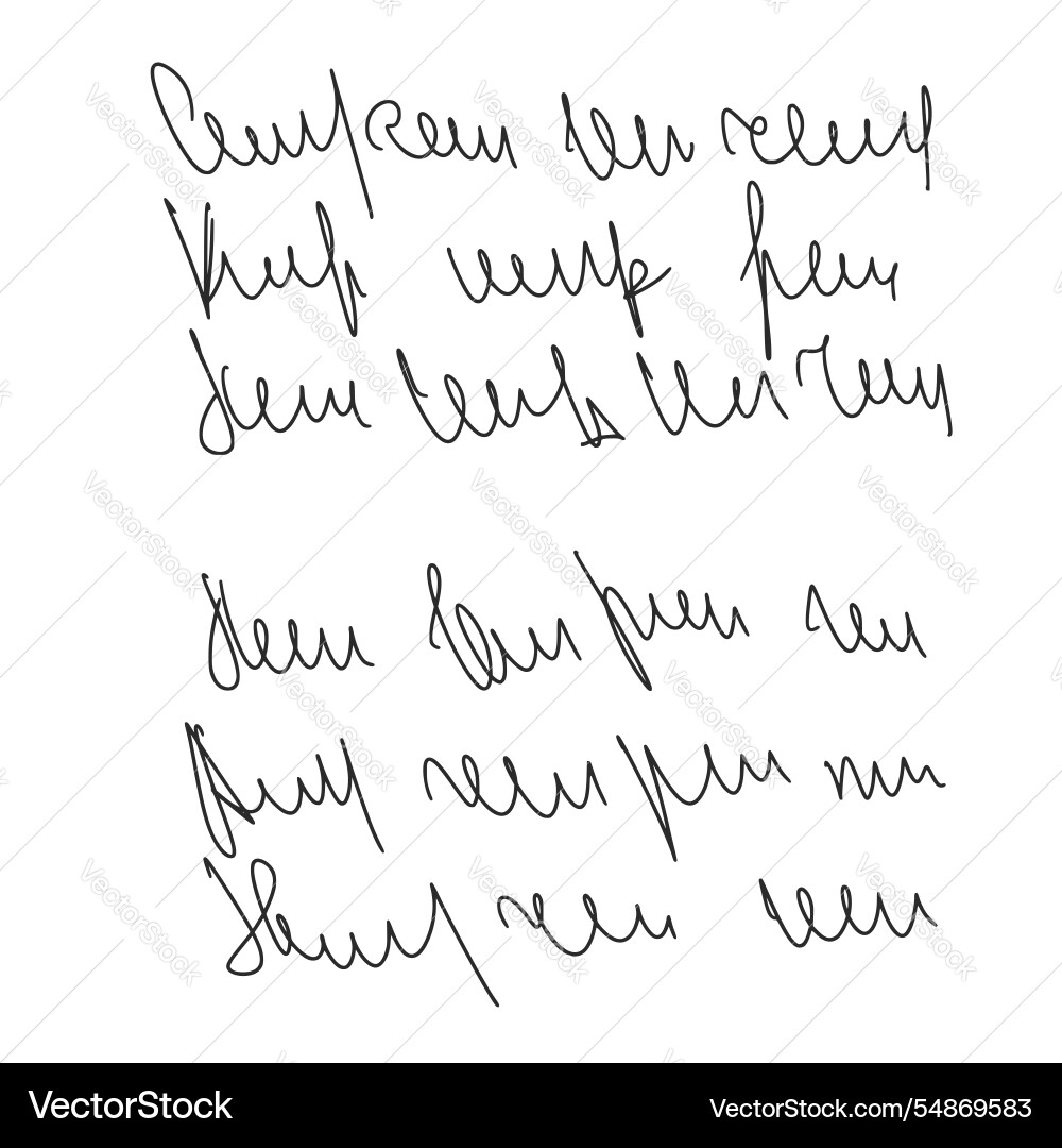 Handwritten scribble poem letter freehand text Vector Image