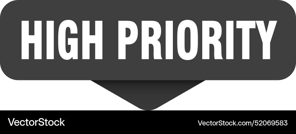 High priority sticker sign Royalty Free Vector Image
